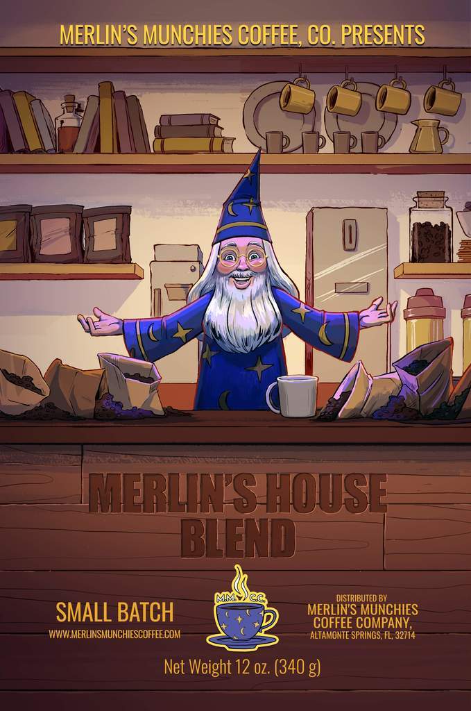 Merlin's House Blend 12oz – Merlin's Munchies Coffee Company